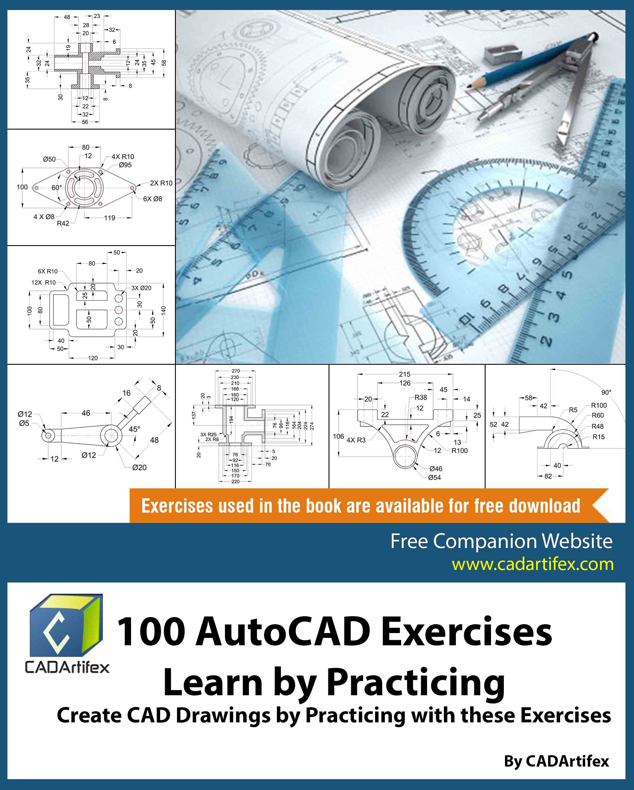 100 AutoCAD Exercises - Learn by Practicing (2nd Edition)